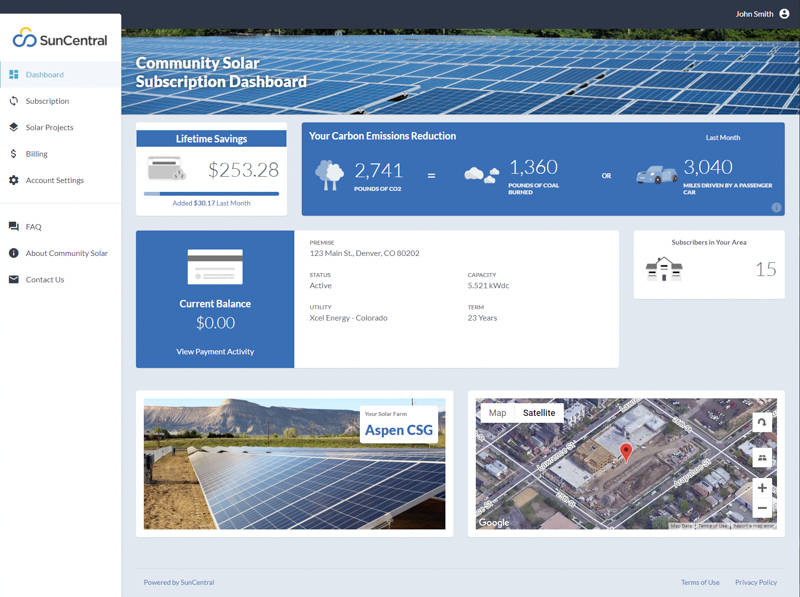 Community Solar Software Solutions - SunCentral